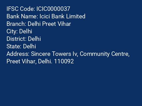 Icici Bank Delhi