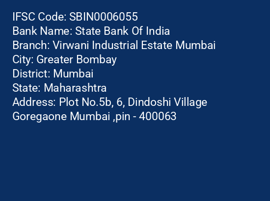 State Bank Of India Virwani Industrial Estate Mumbai Branch locator ...